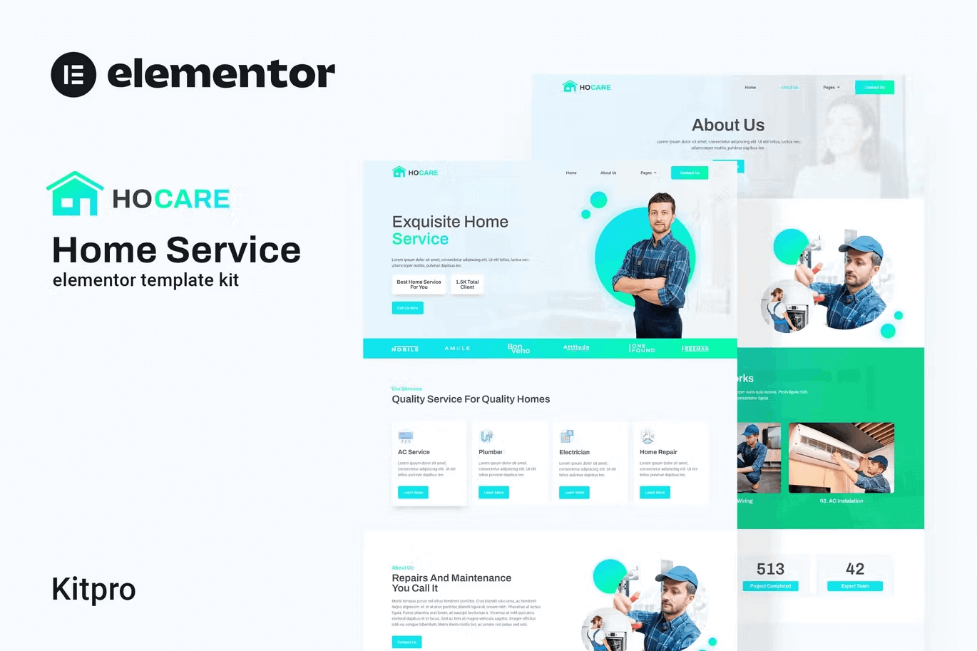 Hocare – Home Service Elementor Template Kit | WP NOVA